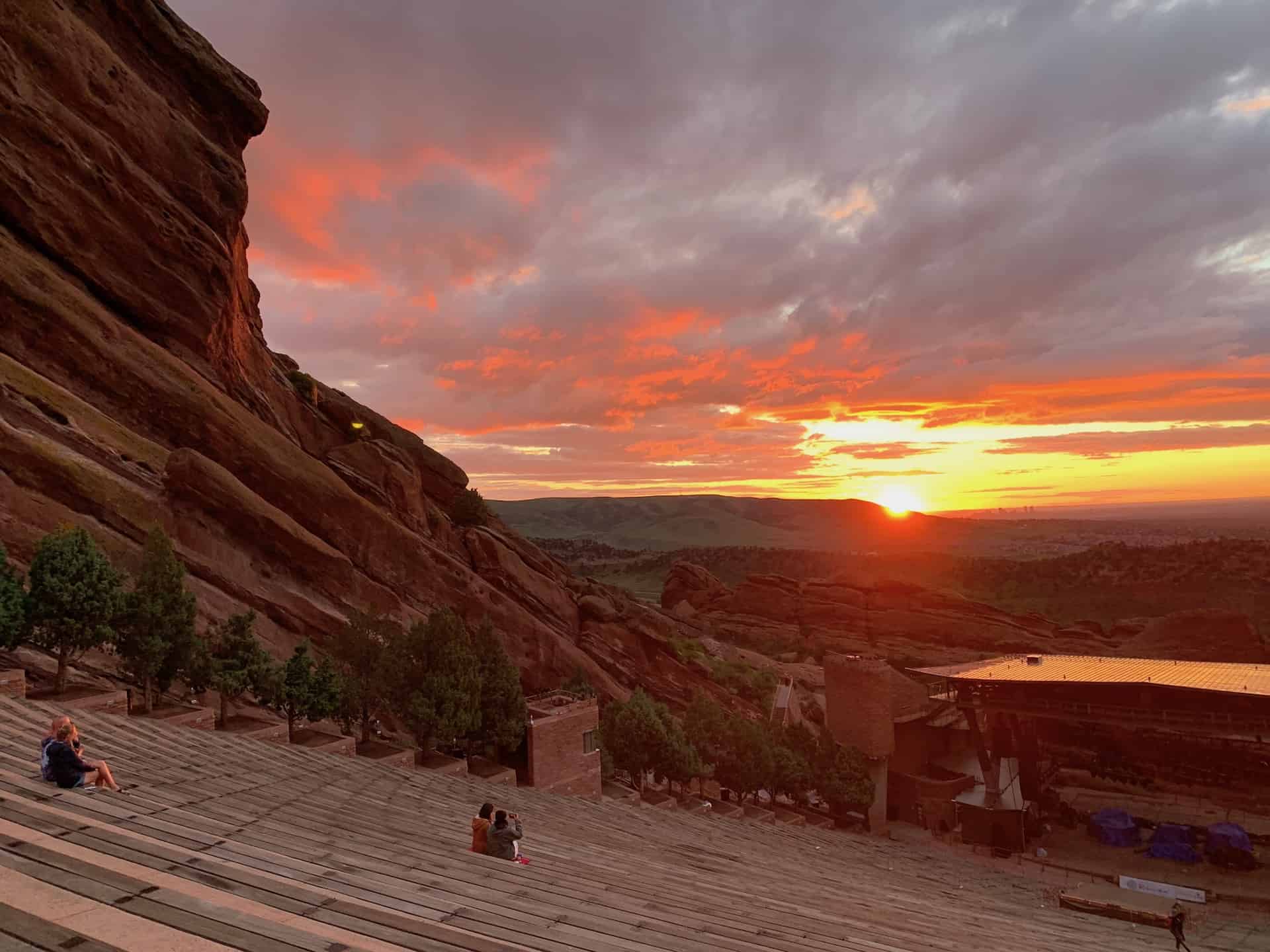 Red Rocks Denver Sunrise Hiking Mile Marker Memories